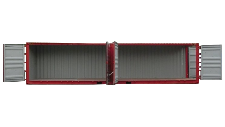 40′ High Cube Open Side w/ Post Shipping Container – CHASSIS USA LLC